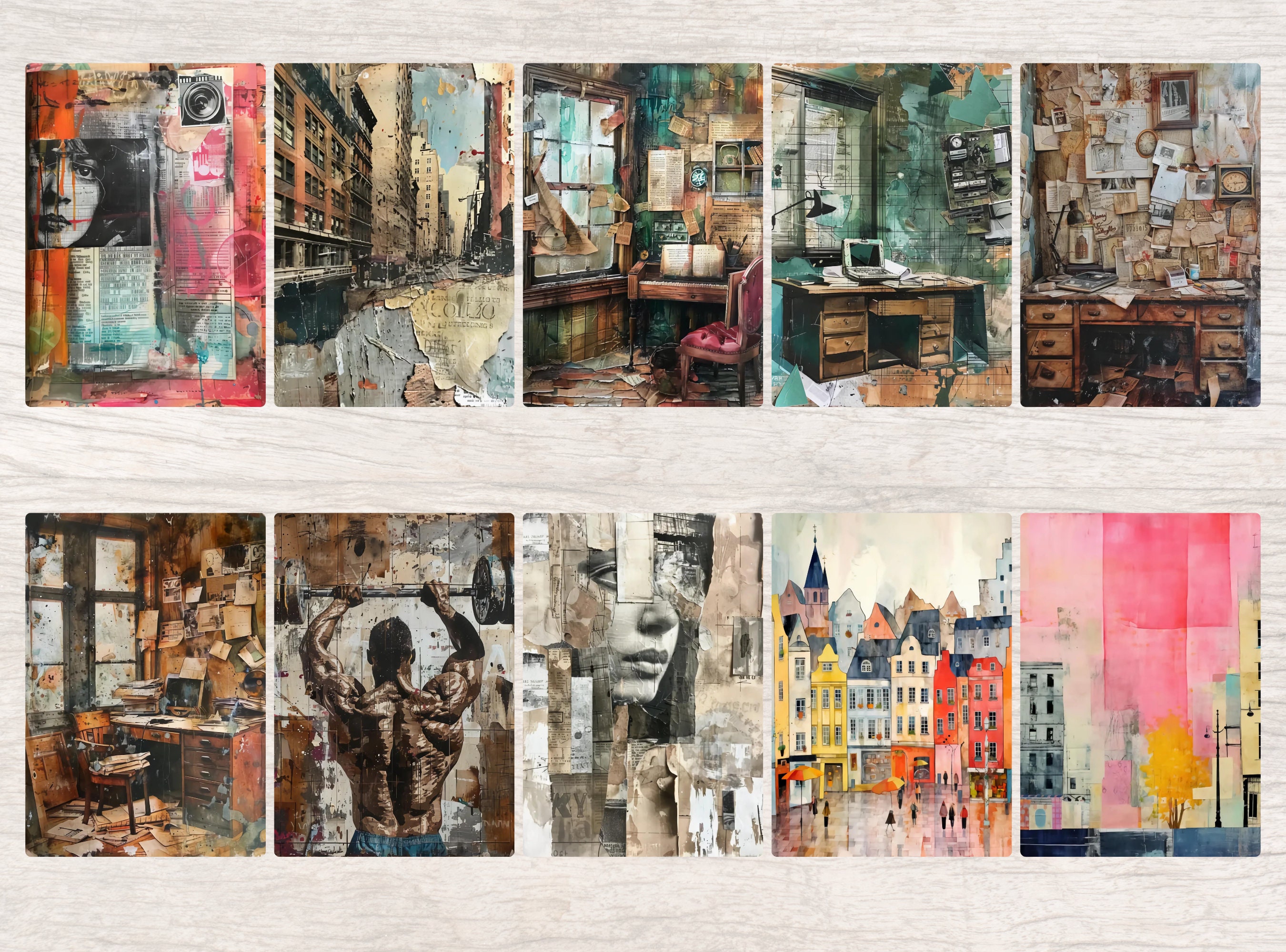 1980s Junk Journal Pages, Retro Junk Journal, Digital Paper, 80s Junk ...