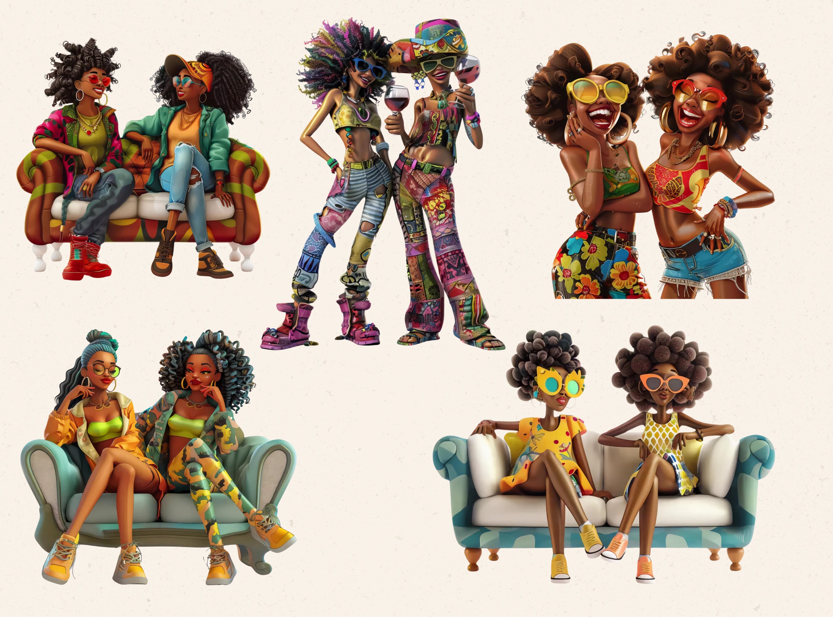 Friendship Clipart, Girlfriends Clipart, Best Friends Clipart, Funny ...