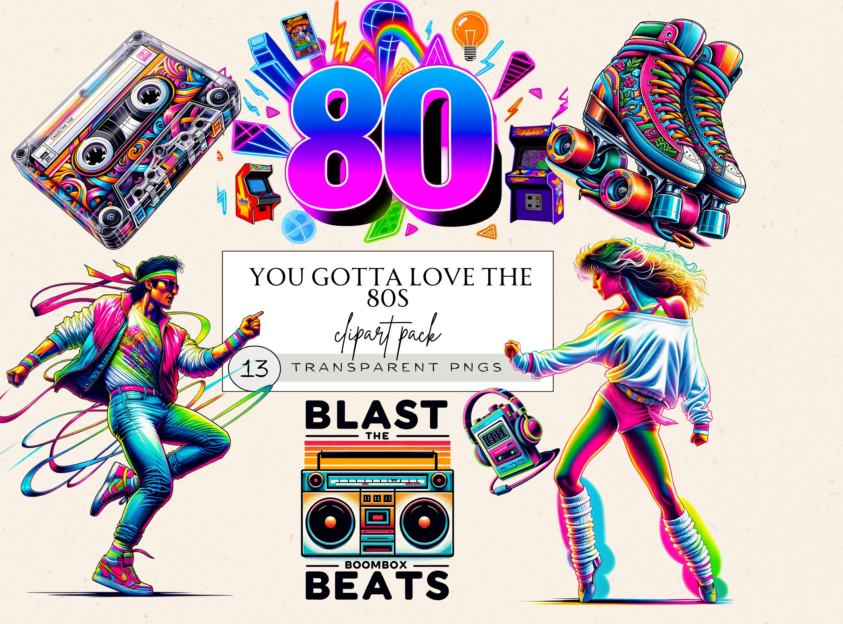I Love the 80s Clipart, I Love the 80's Clipart, Made in the 80s Cartoon Png, Back to the 80s ...