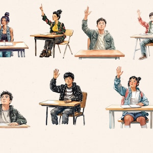 Clipart Bundle Teenager, Teenage Girl Clipart, Teenager Clipart, Asian ...