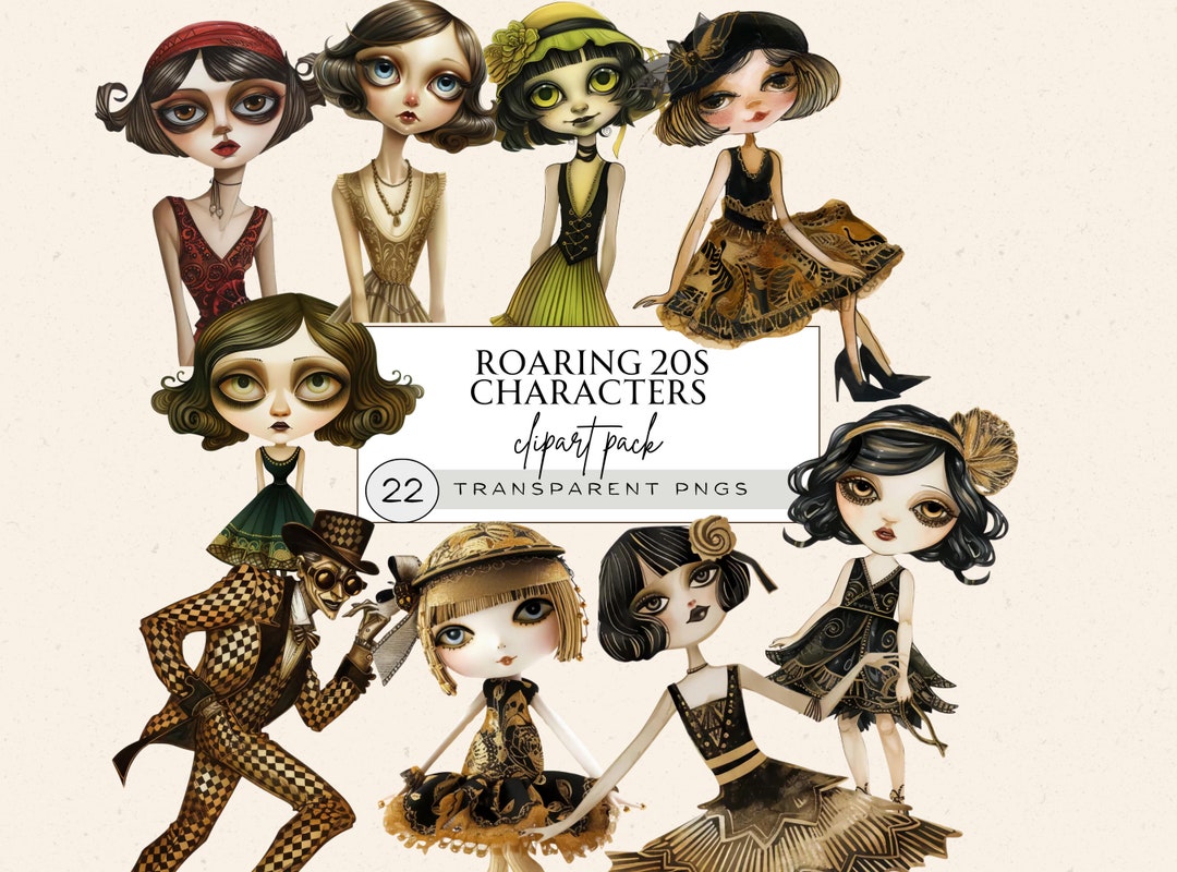 Flapper Girl Png, Flapper Girl Clipart, Vintage Lady Portrait Clipart ...