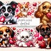 Valentines Puppies Clipart, Dog Breeds Clipart, Valentine Dog Breeds ...