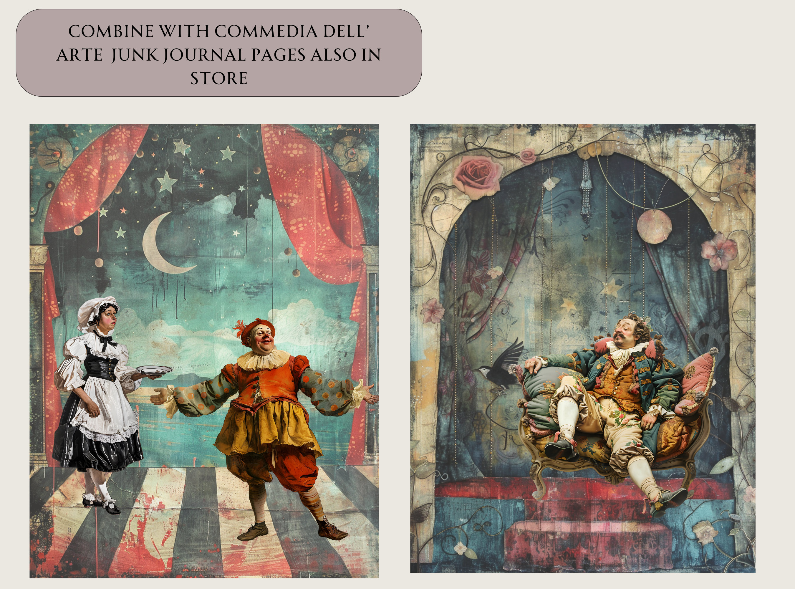 Theatre Clipart, Commedia Dell' Arte Clipart, Cute Clown Clipart ...