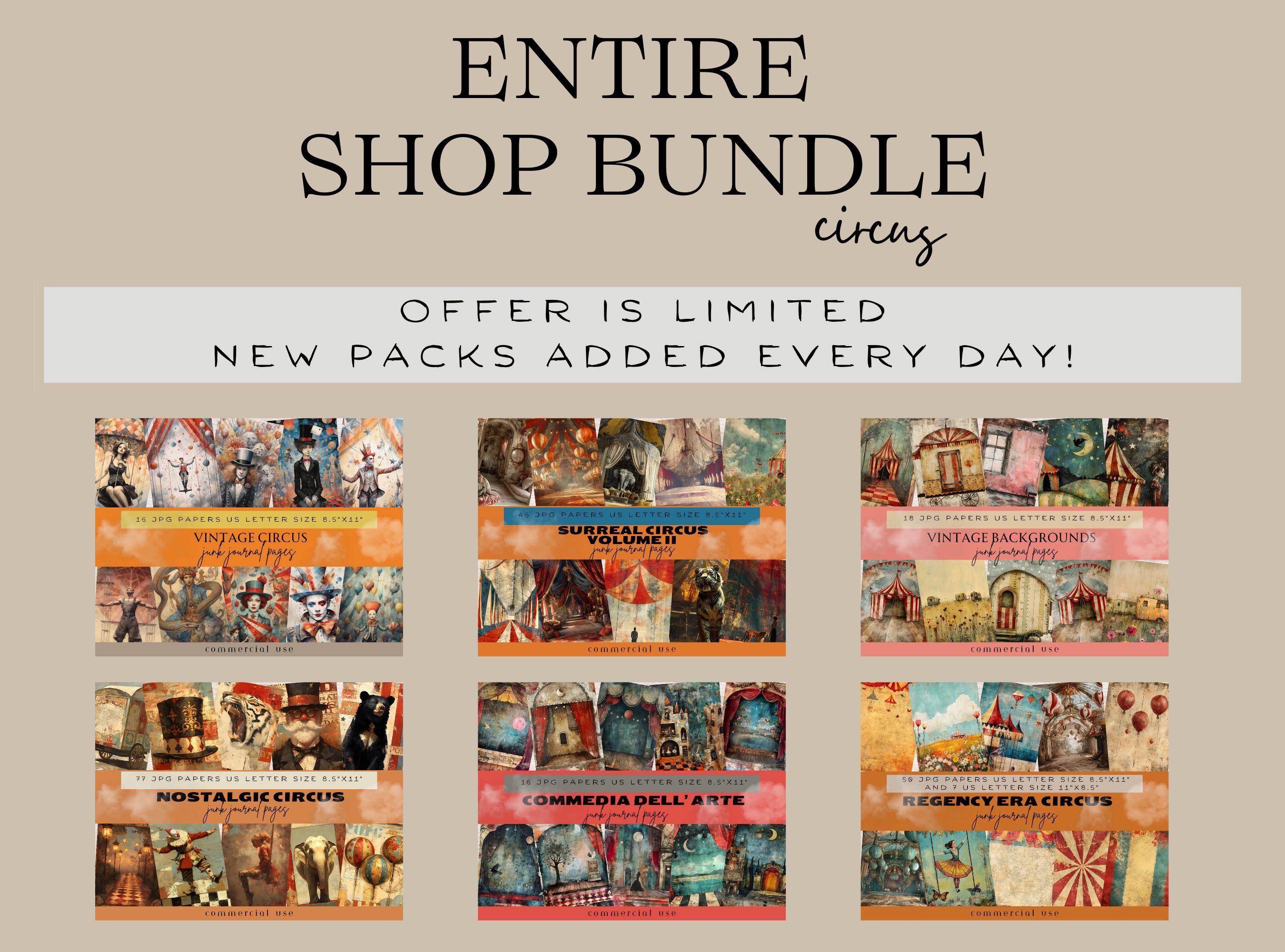 Junk Journal Entire Shop Bundle, Whole Shop Bundle Junk Journal, Whole ...