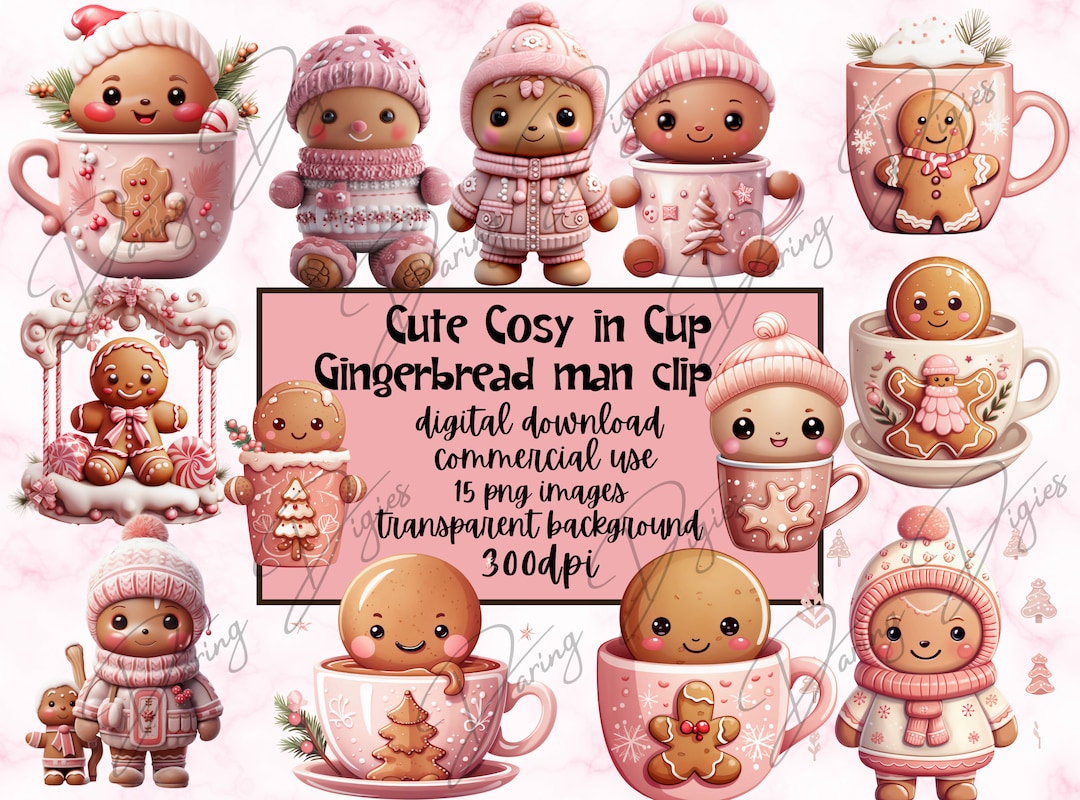 Girly Christmas Clipart, 15 Png Images to Download, 300 Dpi, Sweet ...