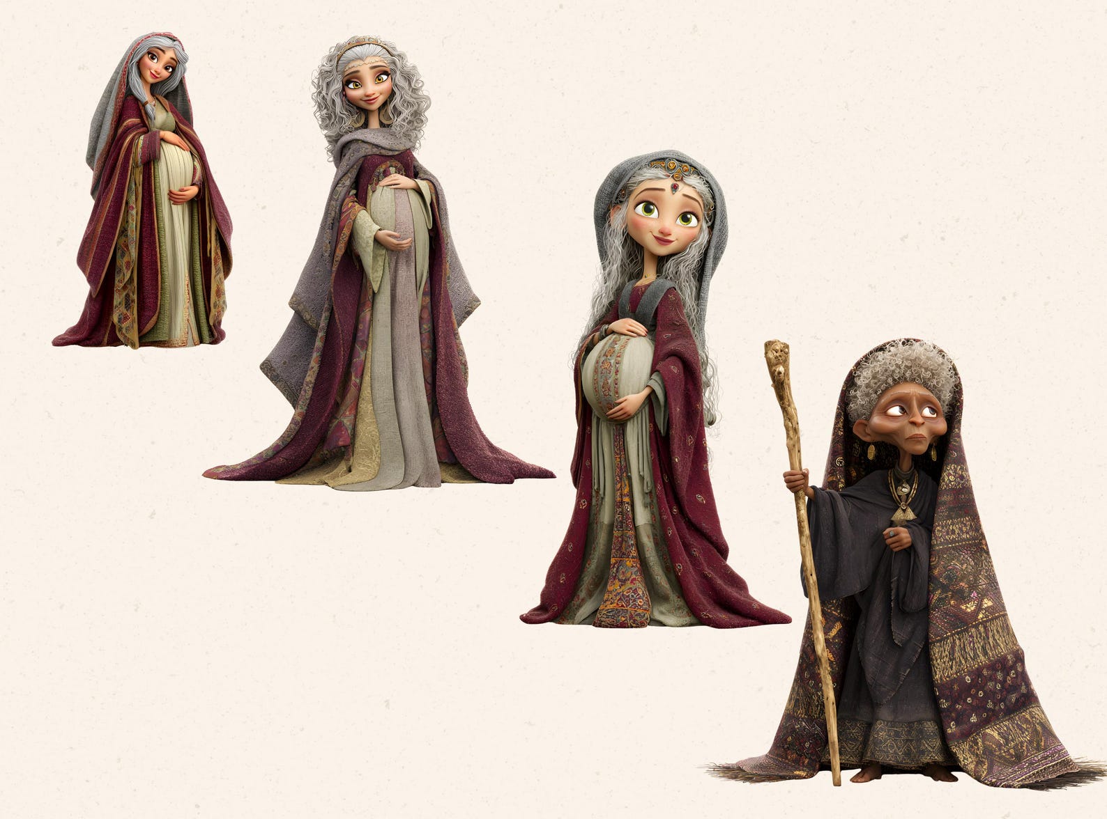 New Testament Bible Character Clipart, Bible Stories Clipart, Women of ...