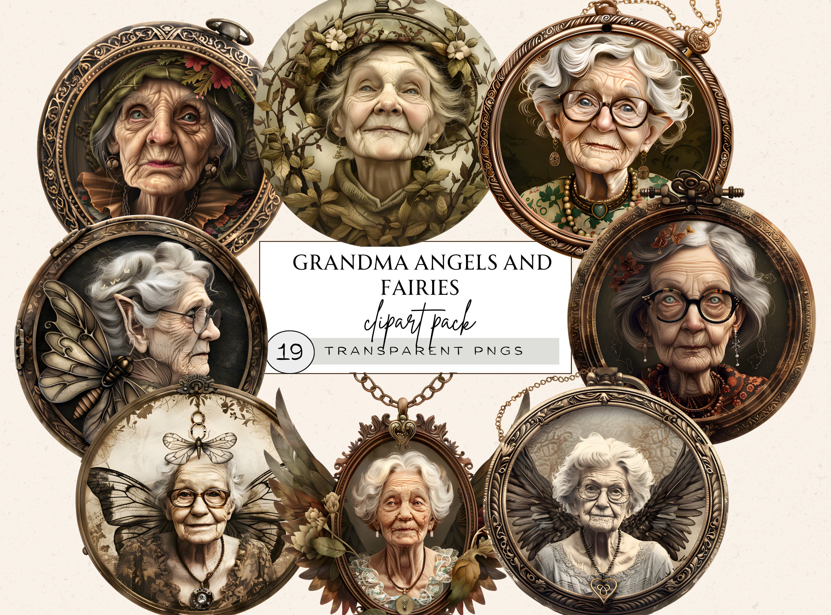 Old Lady Clipart, Old Lady Png, Funny Old Ladies Clipart, Magical Fairy ...