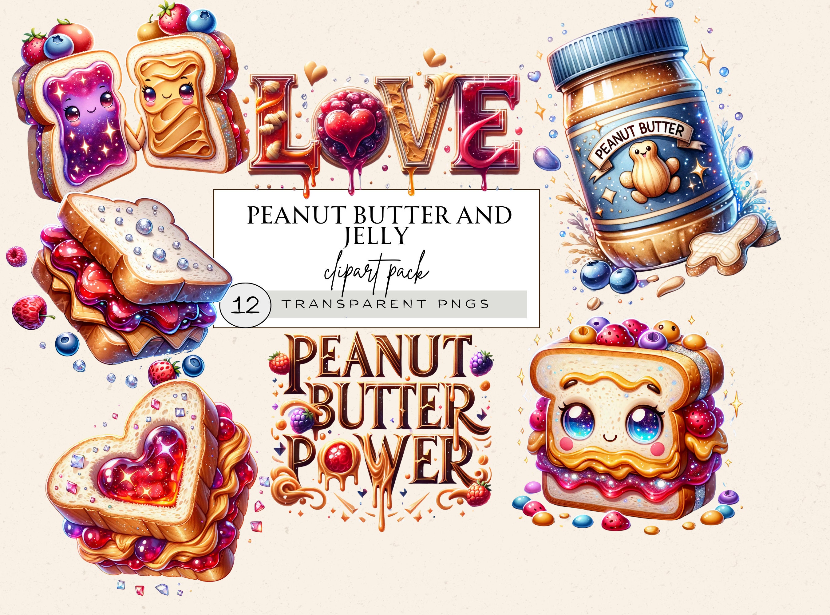 Peanut Butter Jelly Clipart, Peanut Butter Jelly Png, Peanut Butter and ...