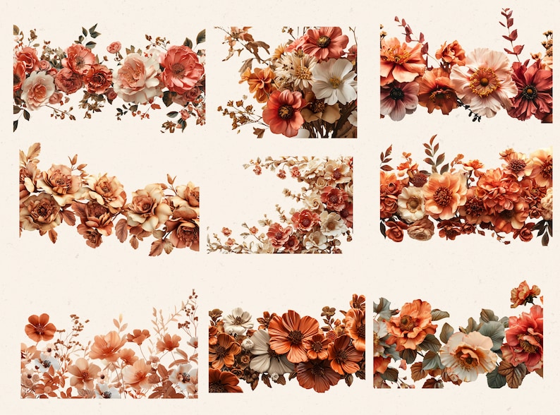 Terracotta Clipart, Terracotta Floral Png, Terracotta Floral Clipart ...