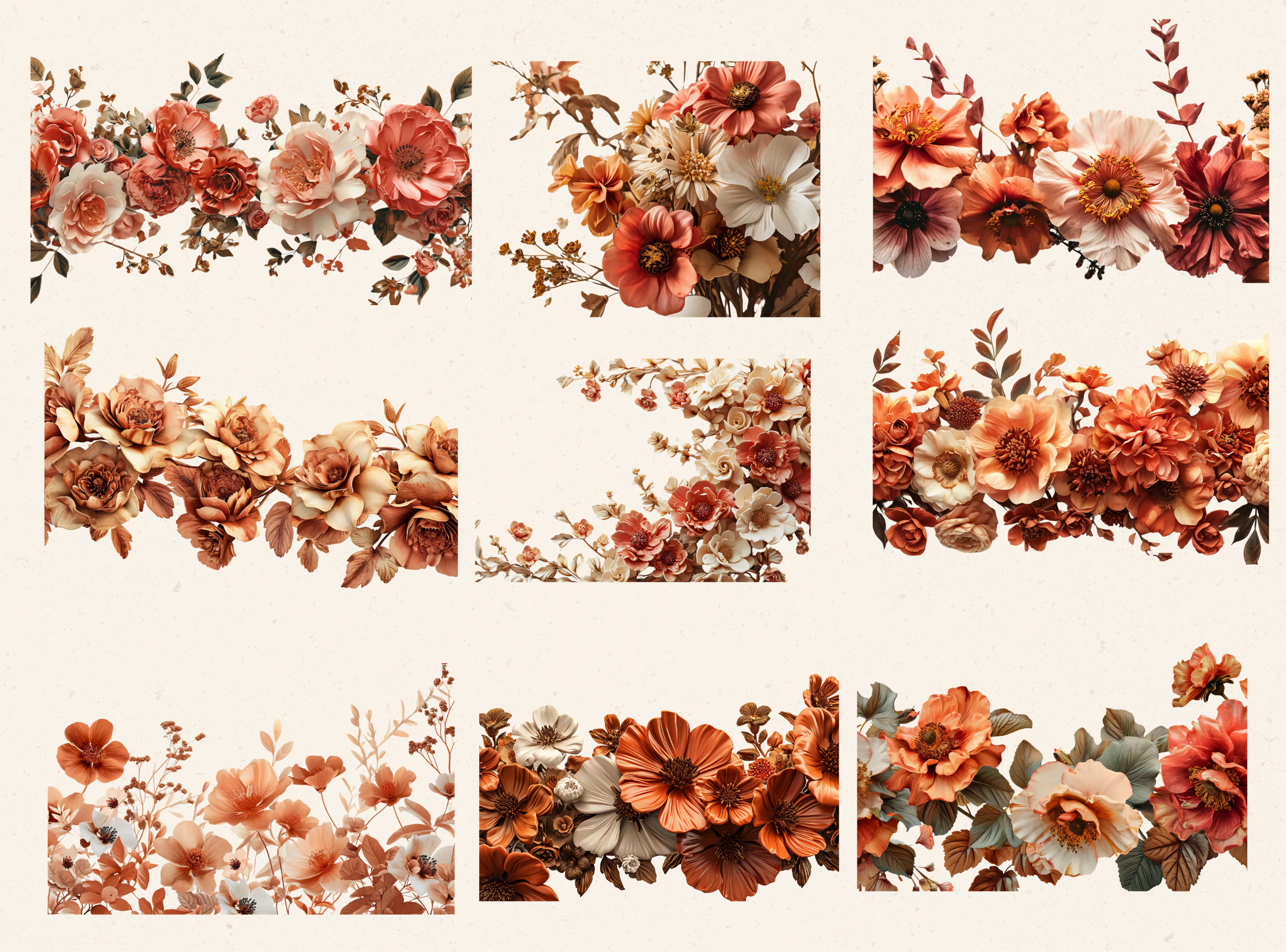 Terracotta Clipart, Terracotta Floral Png, Terracotta Floral Clipart ...