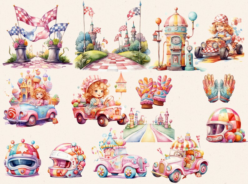 Retro Race Car Png, Race Car Birthday Boy Png, Candyland Race Car ...