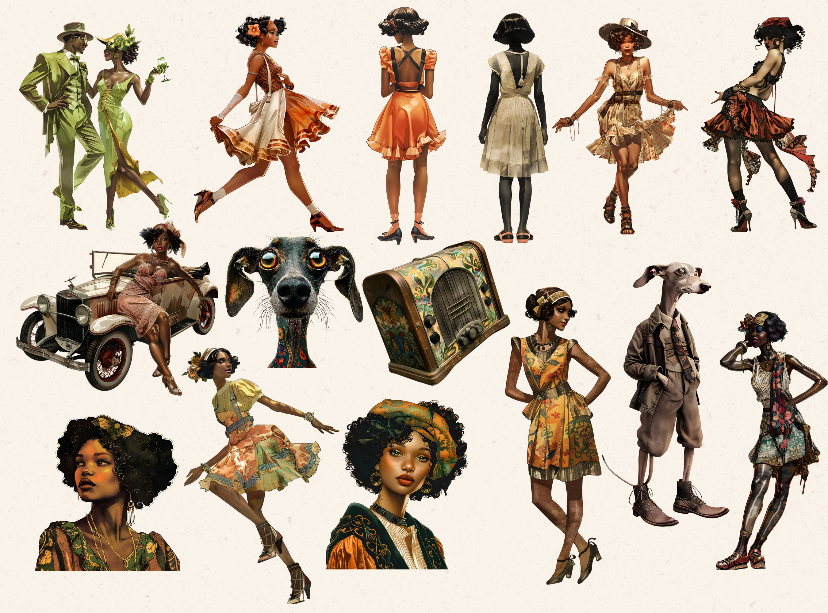 Roaring 20s Clipart, Roaring 20s Png, Surreal Jazz Age, 1920s Clipart ...