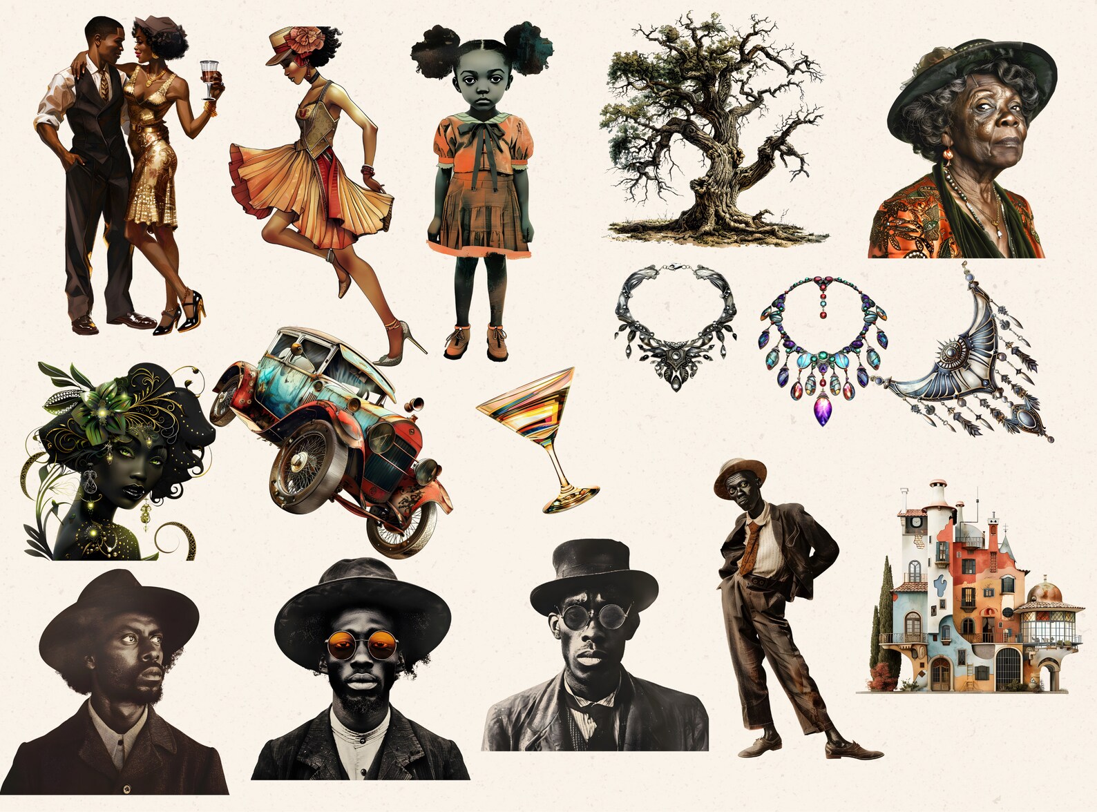 Roaring 20s Clipart, Roaring 20s Png, Surreal Jazz Age, 1920s Clipart ...