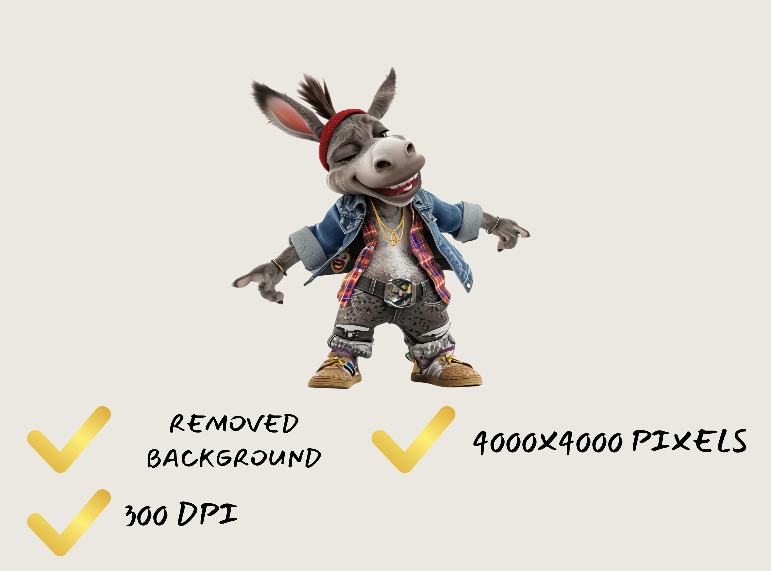 Funny Donkey Clipart, Bad Donkey Png, Cartoon Donkey Png, Digital ...