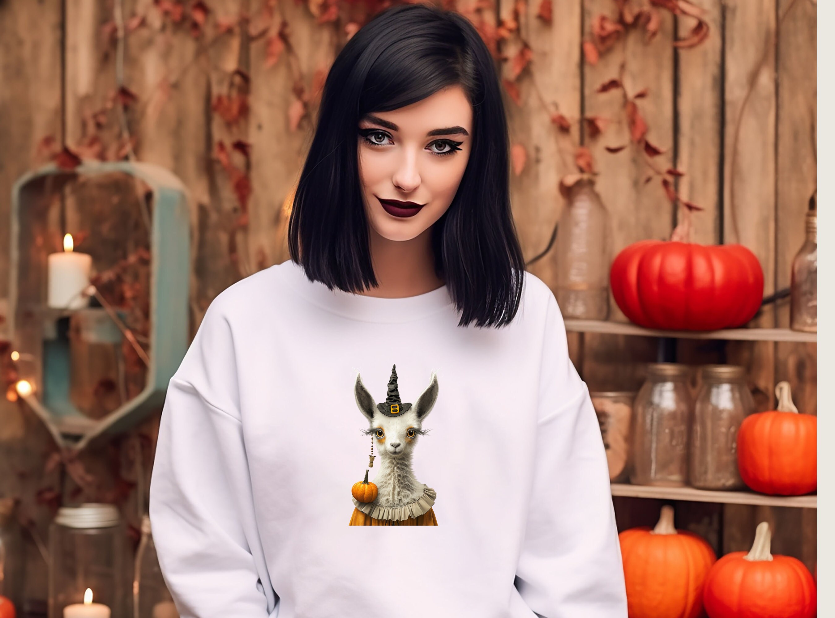 Watercolor Halloween Llama Clipart, Cute Llamas in Costumes, Llama ...