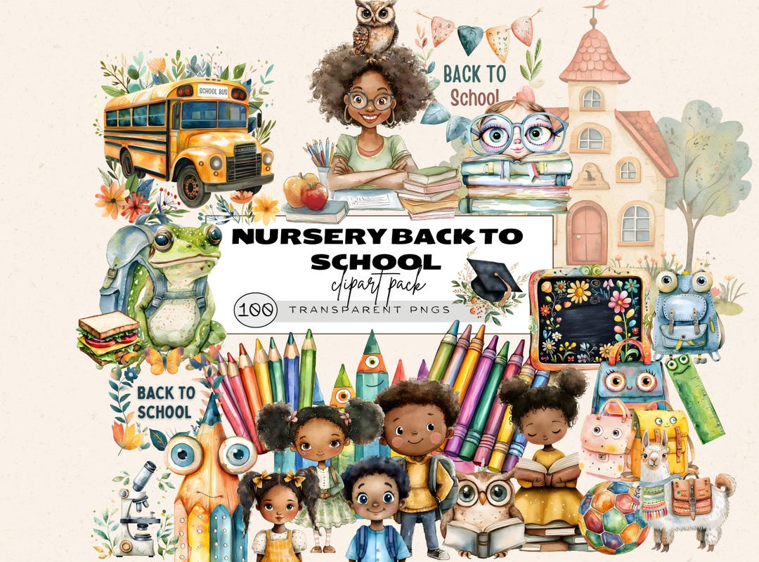 Back to School Clipart Owl, Groovy School Clipart Retro Back to School ...