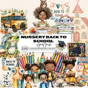 Back to School Clipart Owl, Groovy School Clipart Retro Back to School ...