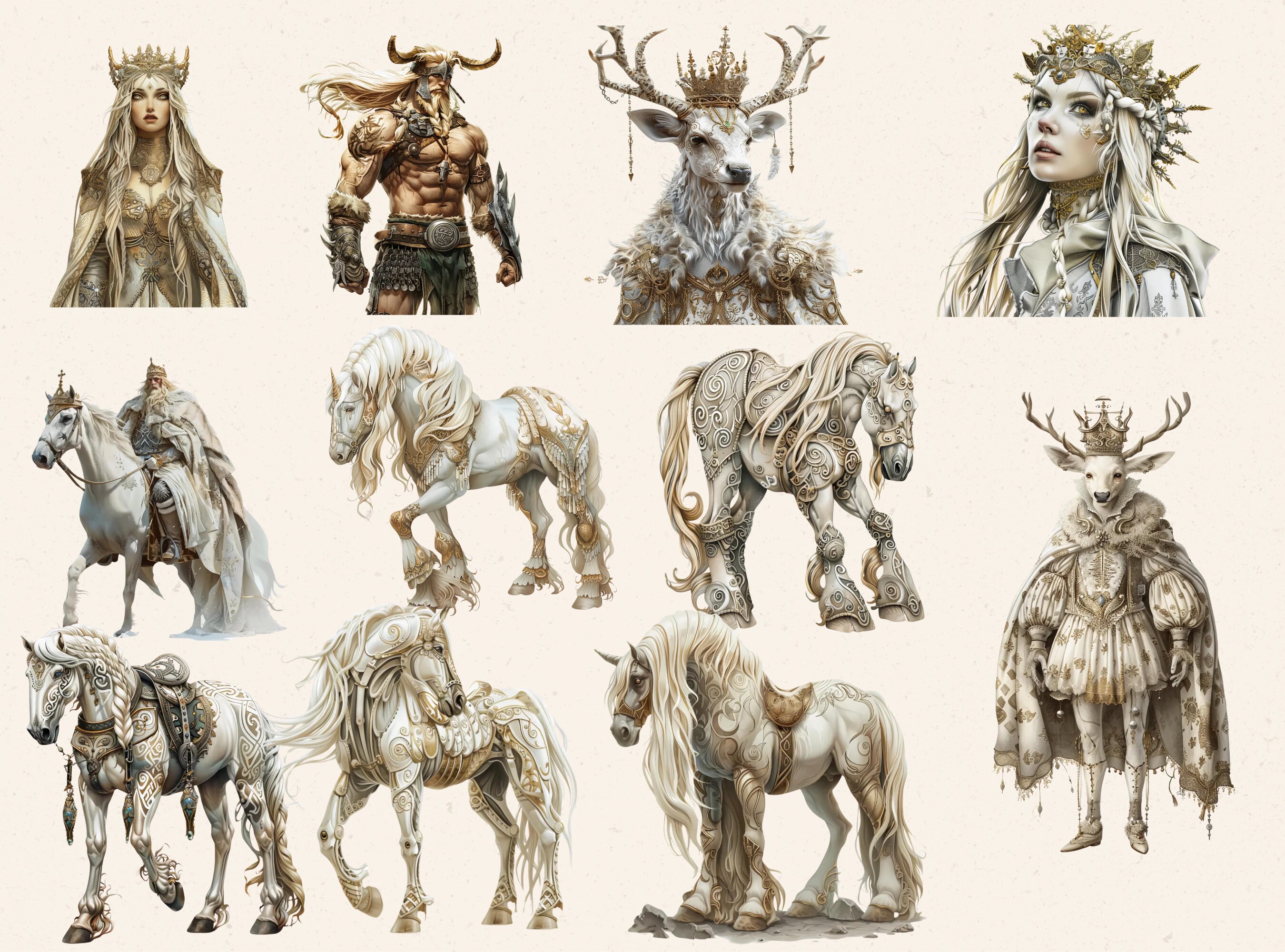Snow Queen Clipart, Ice Queen Clipart, Surreal Clipart, Northern ...