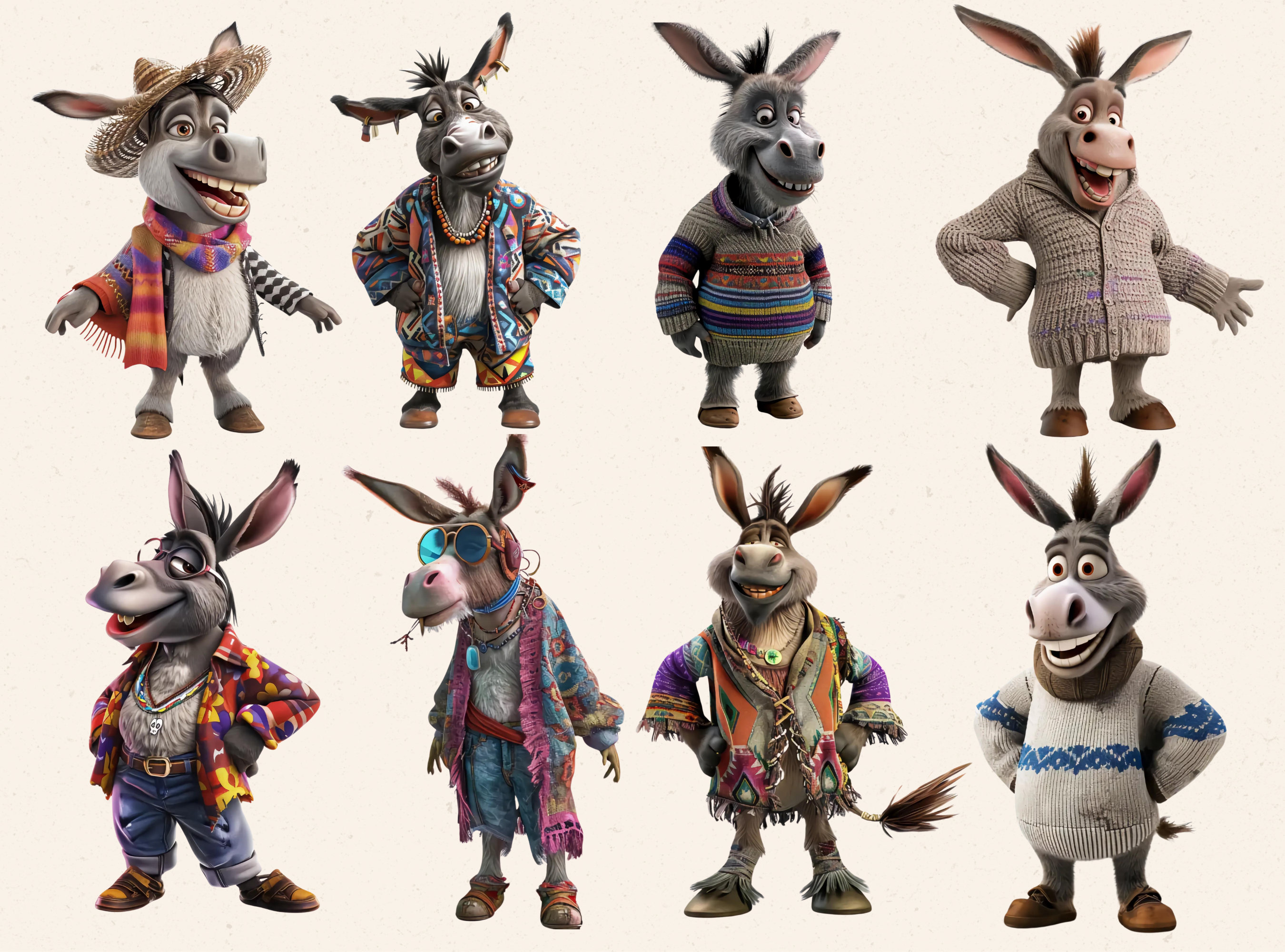 Funny Donkey Clipart, Bad Donkey Png, Cartoon Donkey Png, Digital ...