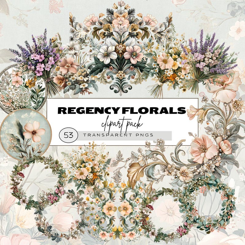 Regency Floral - Etsy