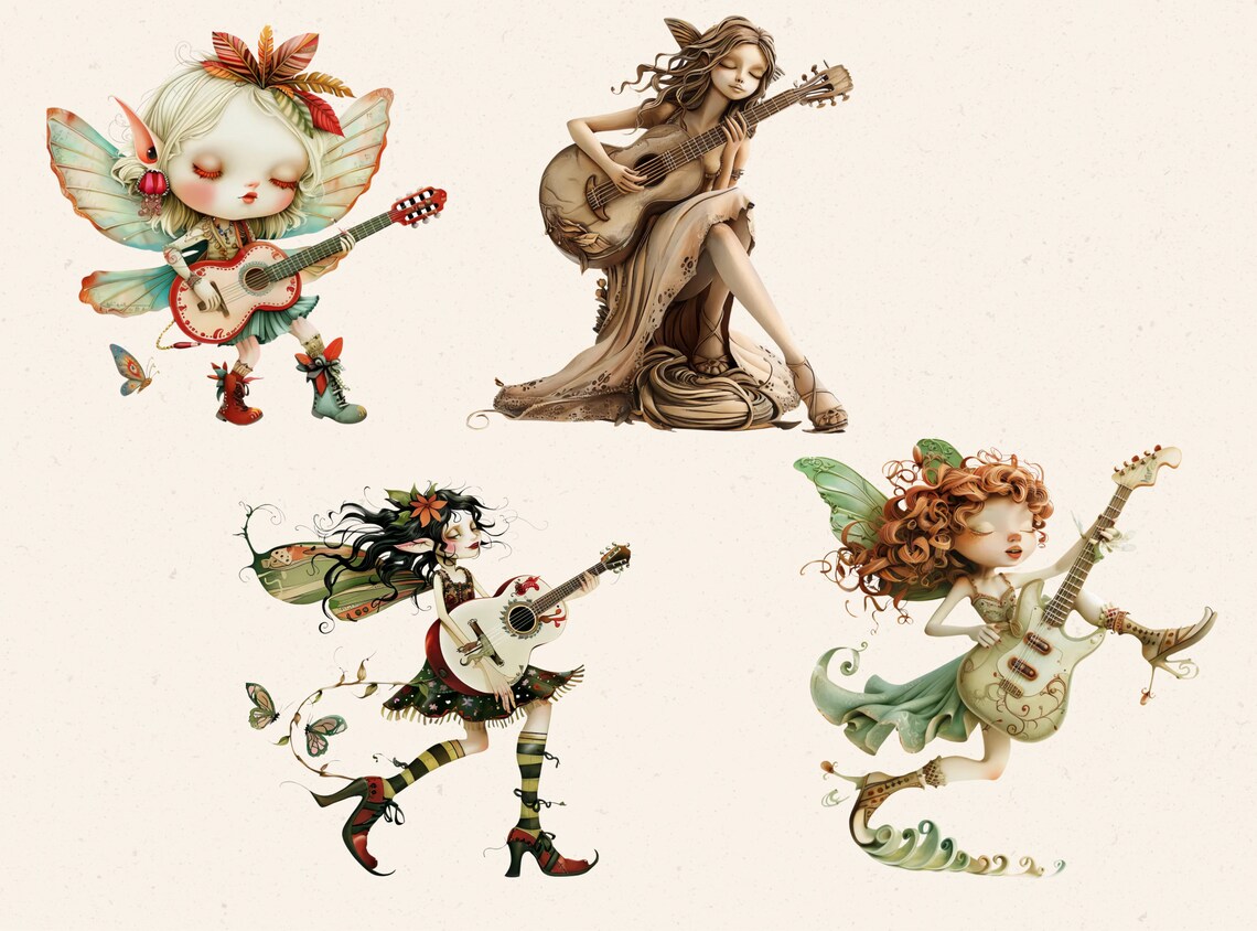 Rock Star Clipart, Rock Fairies Clipart, Rock Band Clipart, Musical ...