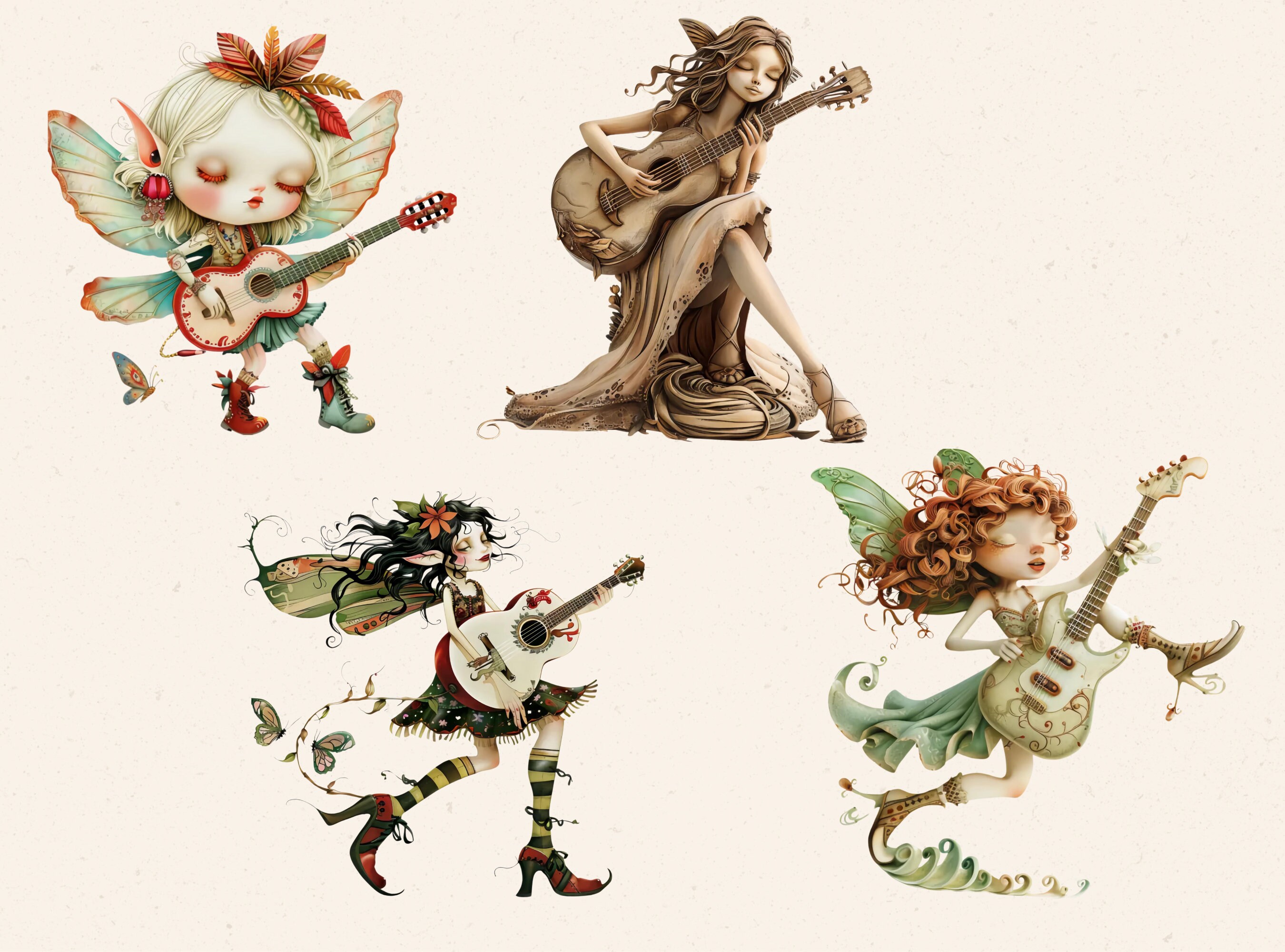 Rock Star Clipart, Rock Fairies Clipart, Rock Band Clipart, Musical ...