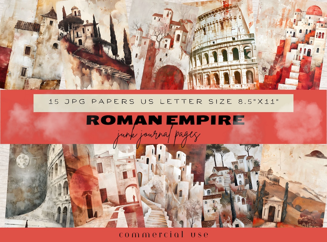 Roman Empire Junk Journal Pages, Digital Paper, Junk Journal Kit ...