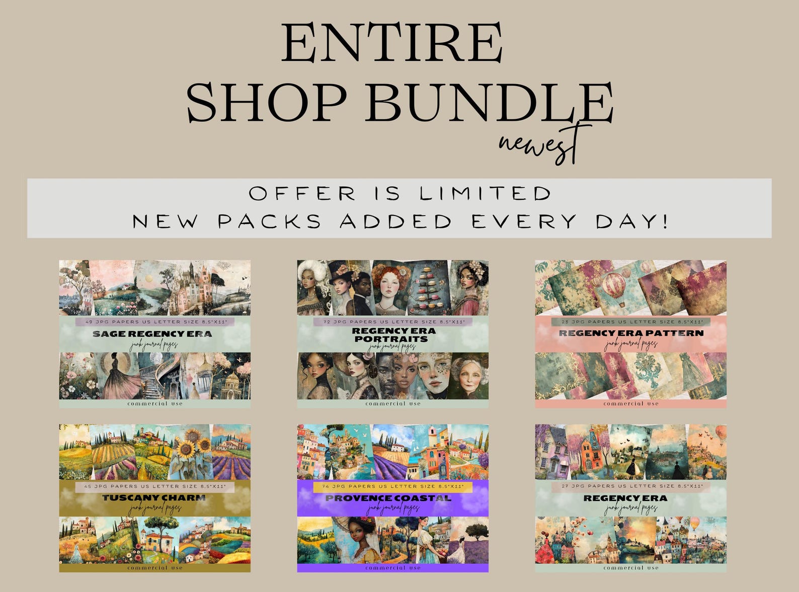 Junk Journal Entire Shop Bundle, Whole Shop Bundle Junk Journal, Whole ...