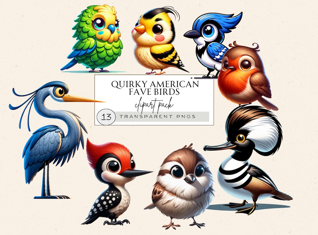Whimsical Bird Png, Bird Gang Png, Funny Bird Clipart, Funny Birds Png ...