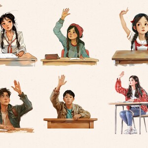 Clipart Bundle Teenager, Teenage Girl Clipart, Teenager Clipart, Asian ...