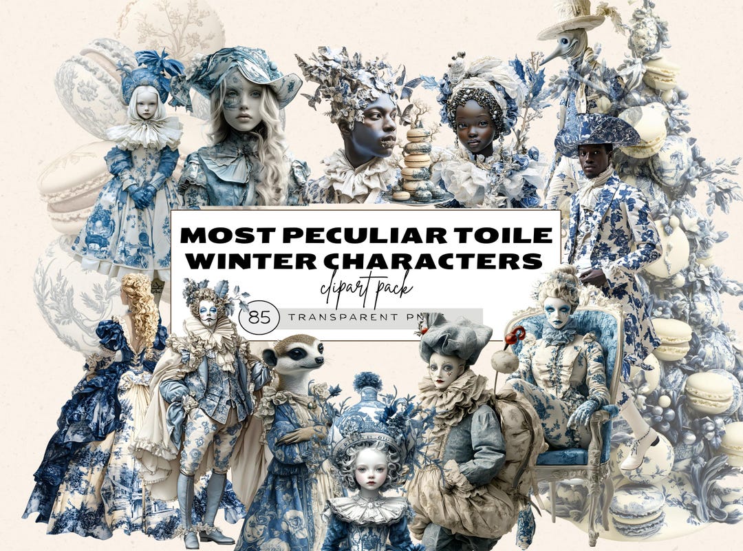 Peculiar People Clipart, Peculiar Toile Characters, Winter Toile De ...