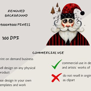 Goth Christmas Clipart, Christmas Characters Clipart Bundle, Surreal ...