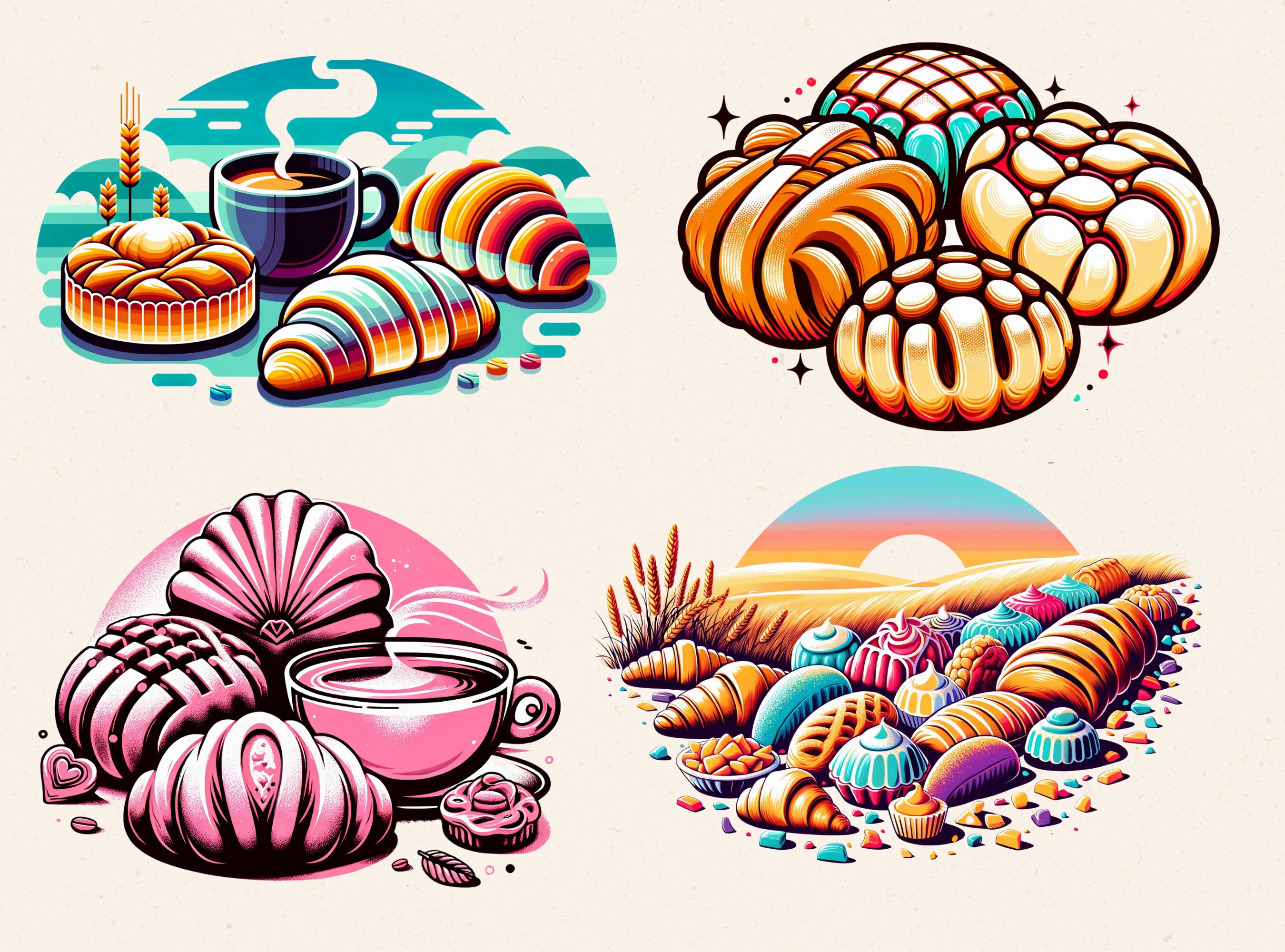 Pan Dulce Clipart, Pan Dulce Season Png, Pastry Png, Pastry Clipart ...