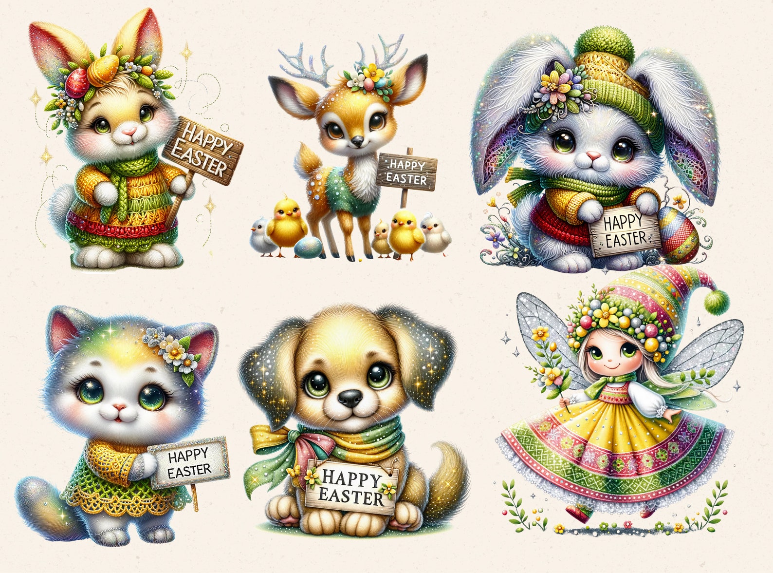 April Easter Clipart, Easter Egg Clipart, Colorful Easter Eggs Clipart ...