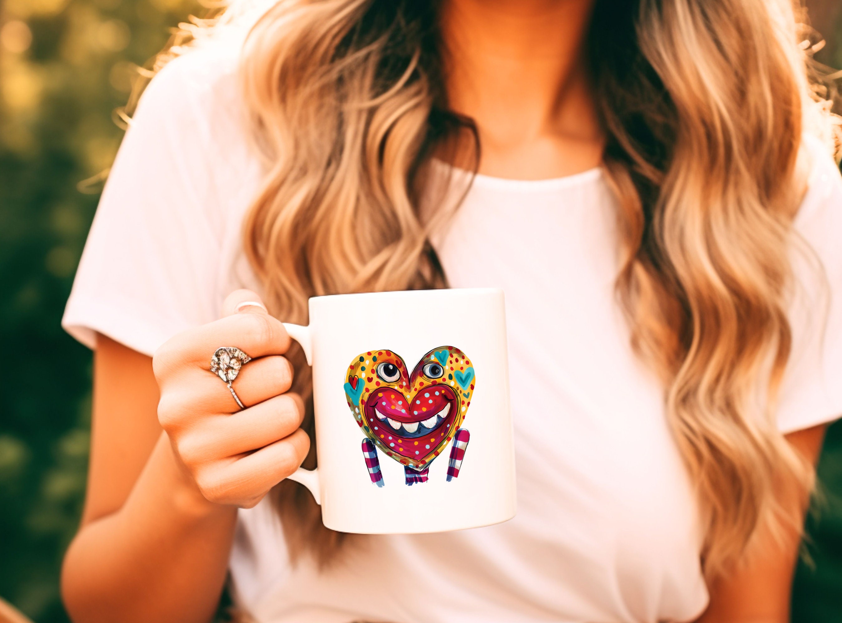 Quirky Hearts Clipart, Big Heart Png, Hearts With Faces, Feelings ...