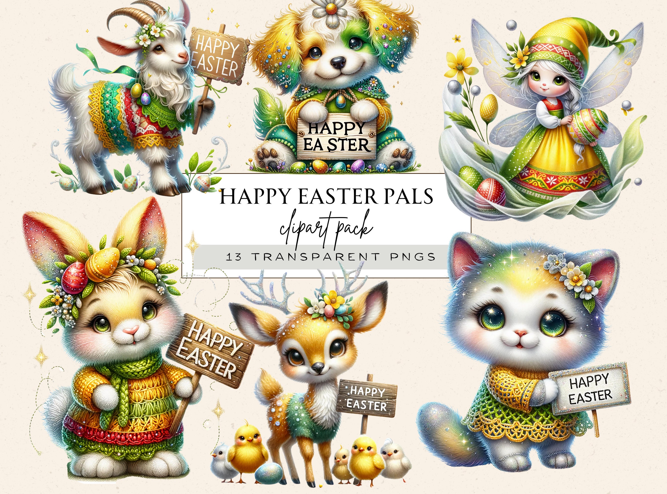 April Easter Clipart, Easter Egg Clipart, Colorful Easter Eggs Clipart ...