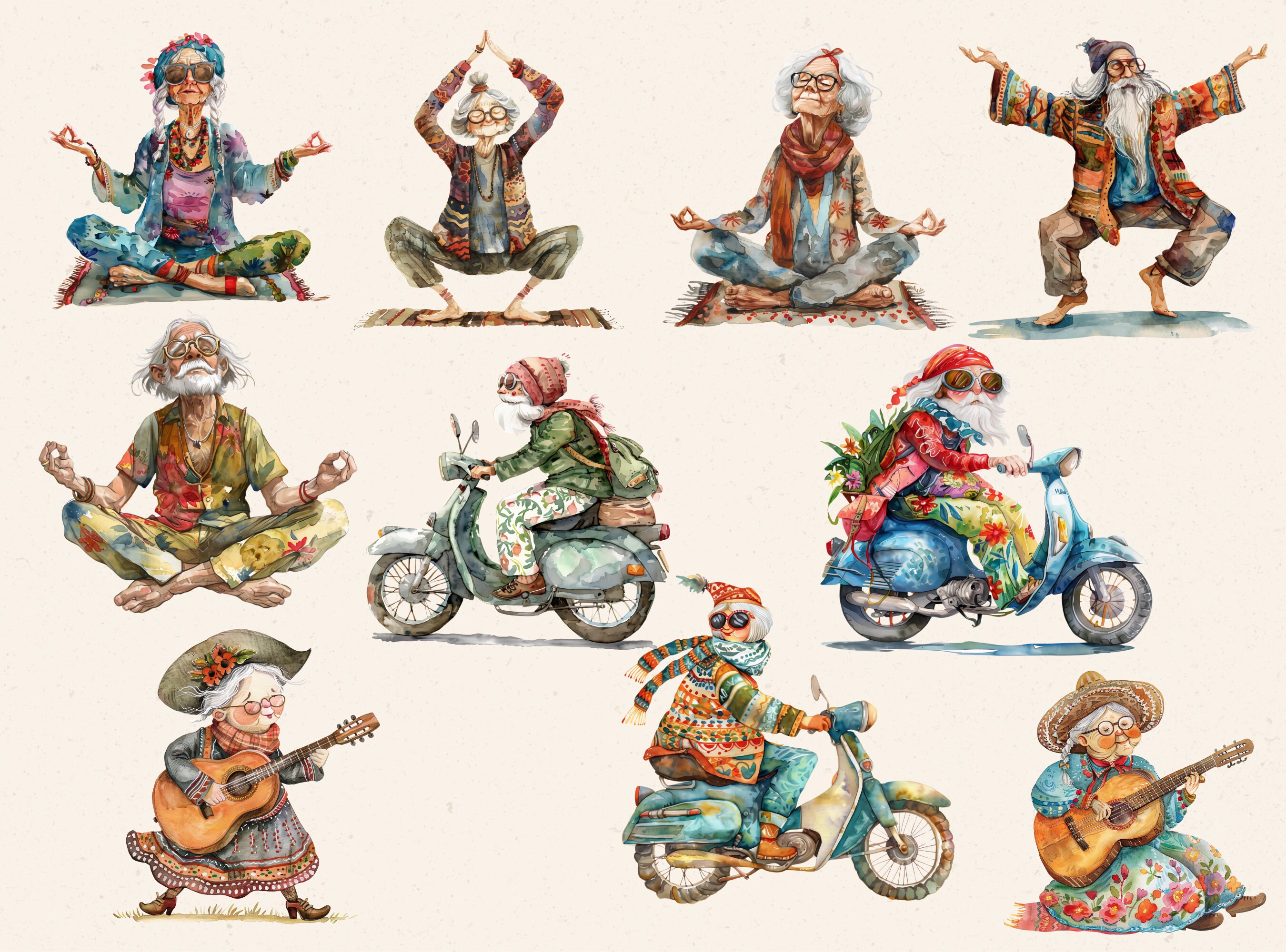 Quirky People Clipart, Funny Old People Clipart, Funny Old Lady Png ...