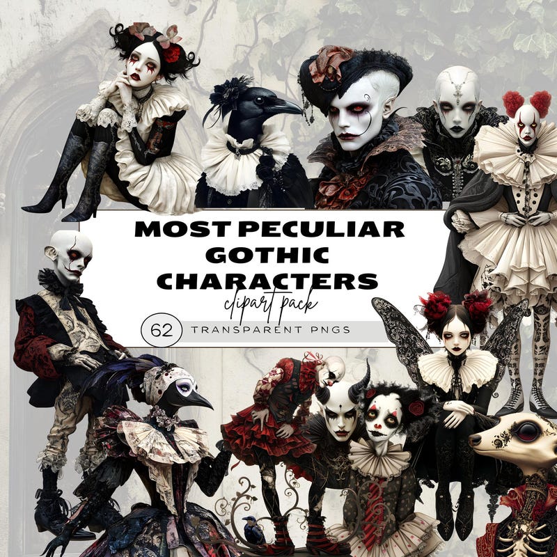Gothic Whimsical Clipart - Etsy