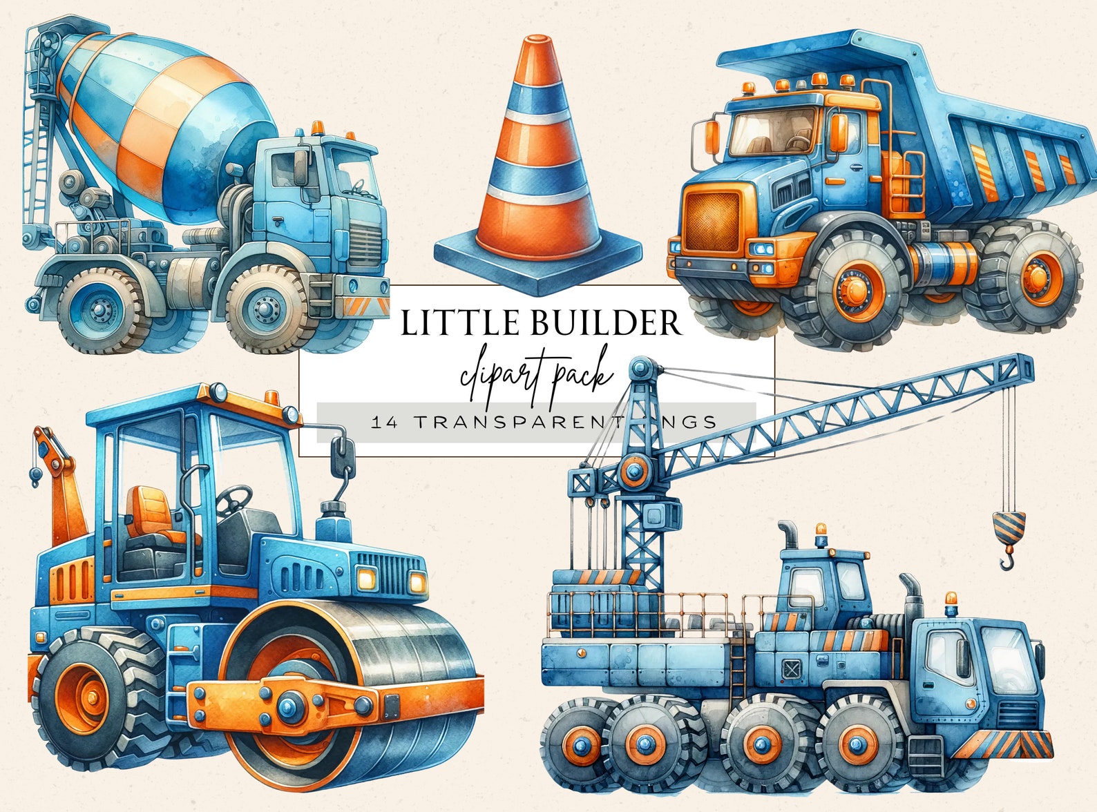 Construction Site Png, Construction Clipart Bundle, Construction ...