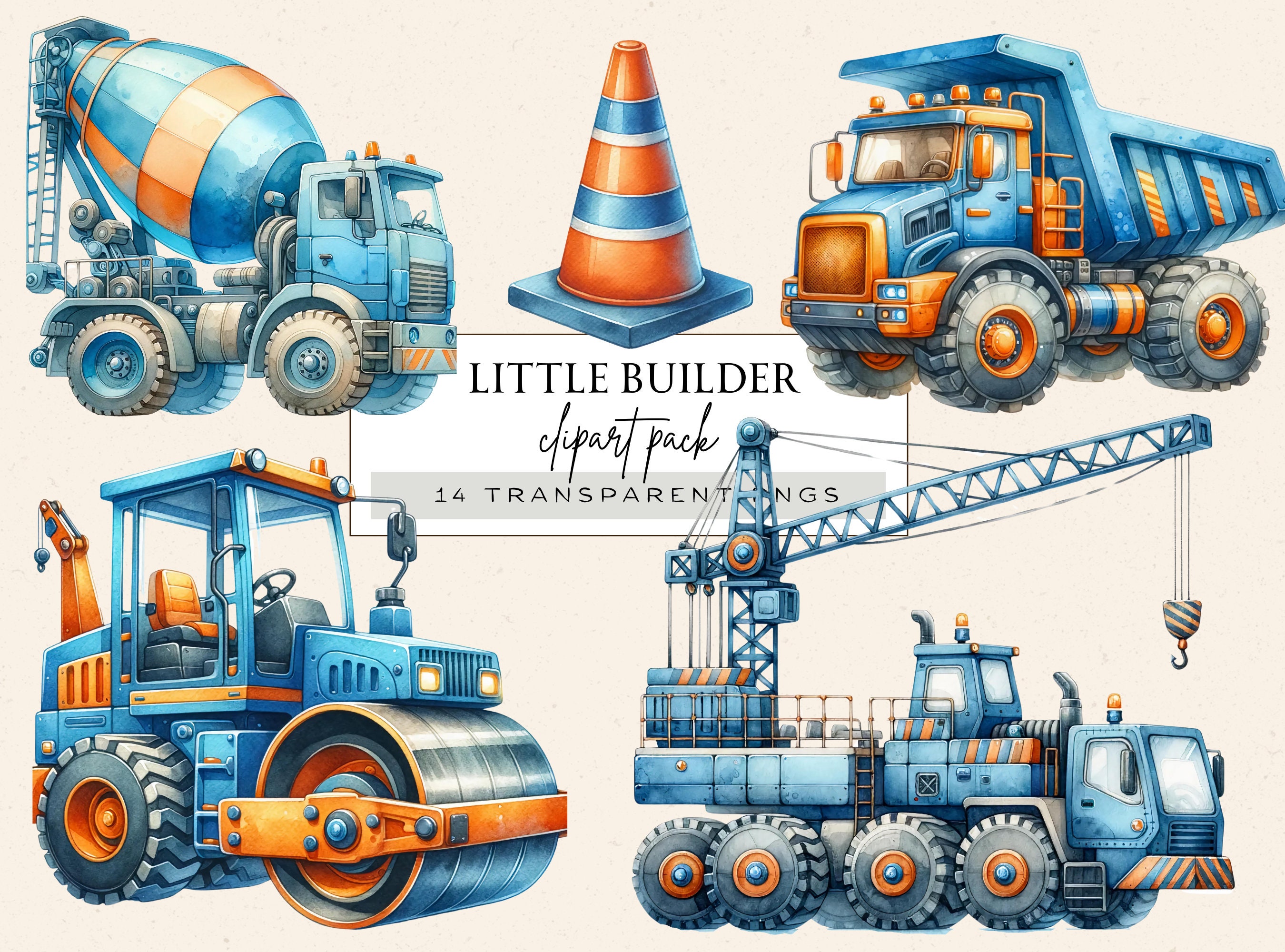 Construction Site Png, Construction Clipart Bundle, Construction ...