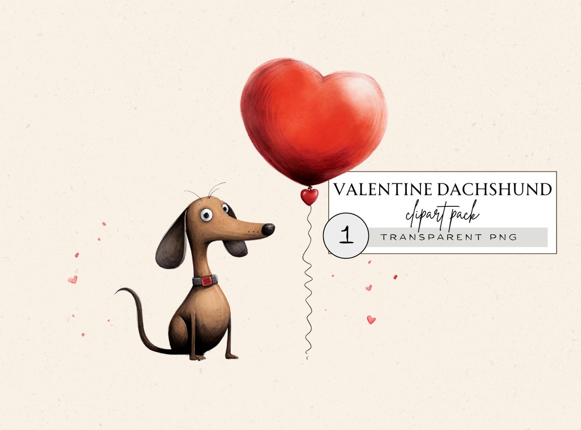 Dachshund Valentine Png, Funny Dachshund Clipart, Dachshund Clipart ...