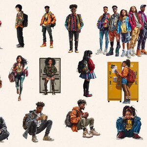 Teenage Boy Clipart, Clipart Bundle Teenager, High School and ...