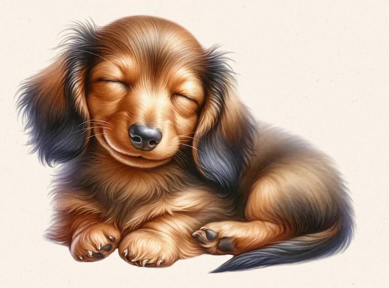 Long Haired Dachshund Png, Funny Dachshund Clipart, Weiner Dog Clipart ...