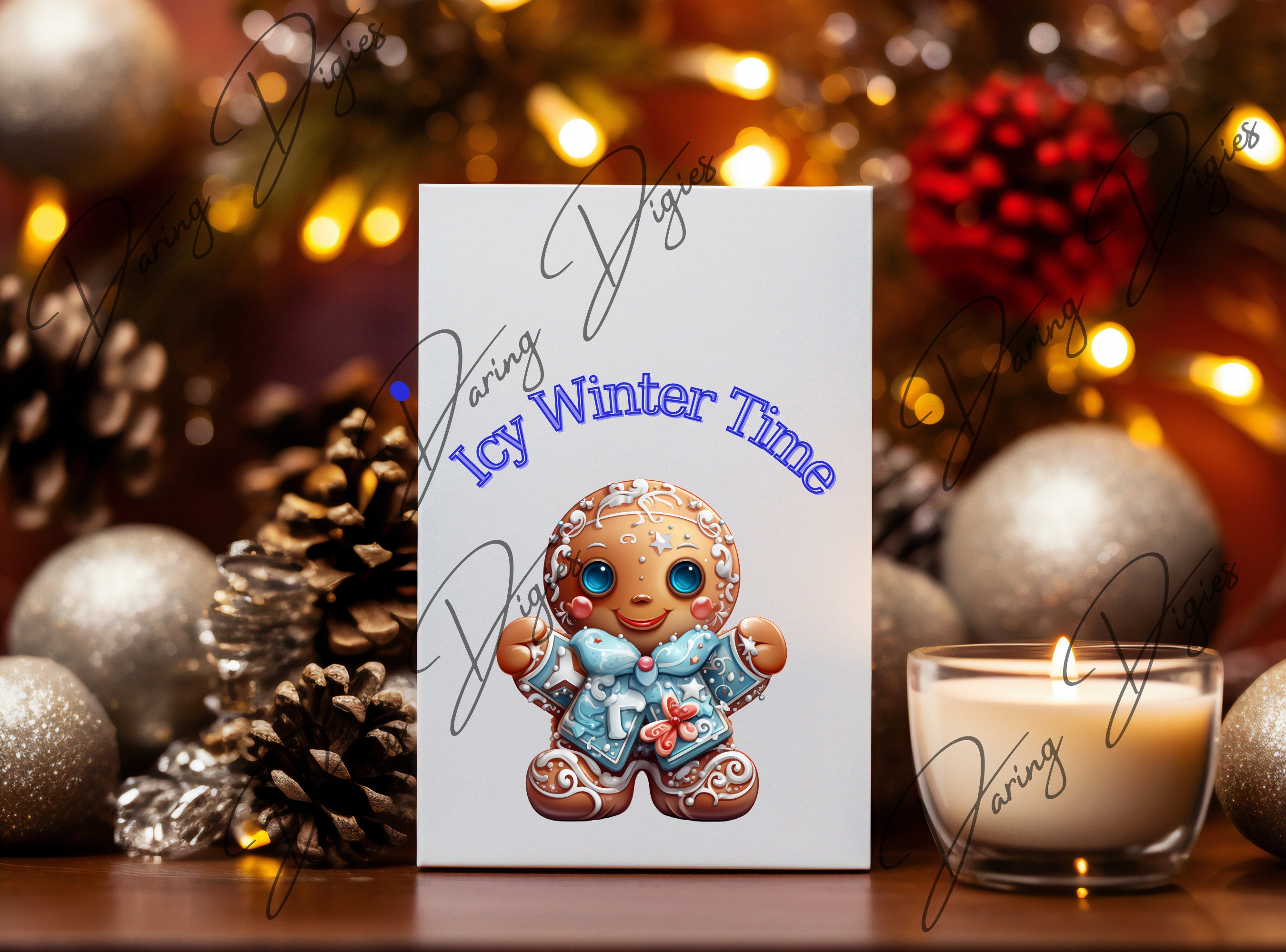 Printable Gingerbread Man Clipart, Limited Edition of Cool Icy Punk ...