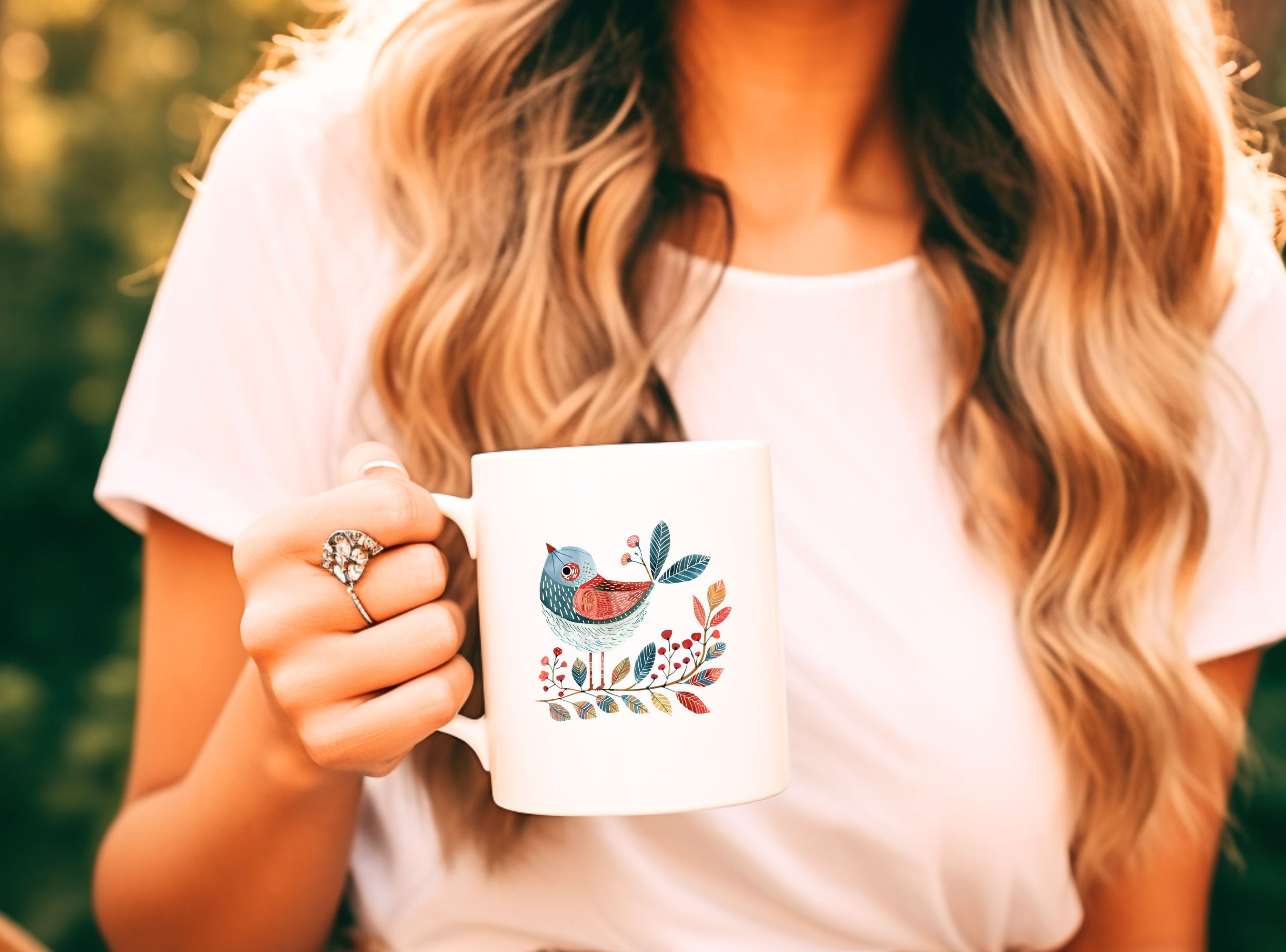 Folk Art Bird Clipart, Quirky Bird Png, Whimsical Bird Png, Funny and ...