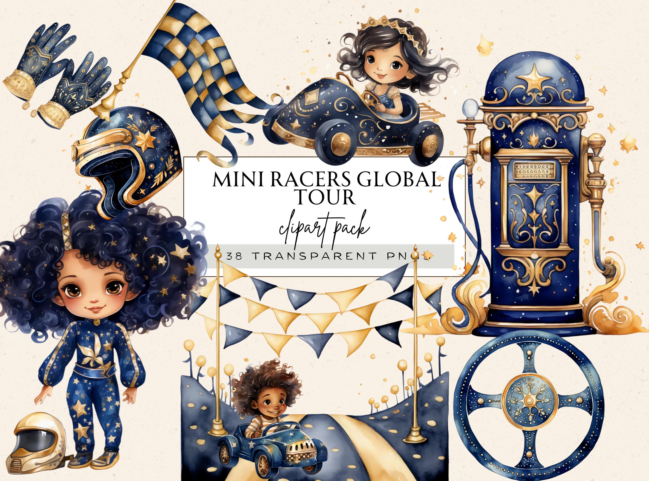 Retro Race Car Clipart, Mega Bundle, Race Car Birthday, Baby Race Car ...