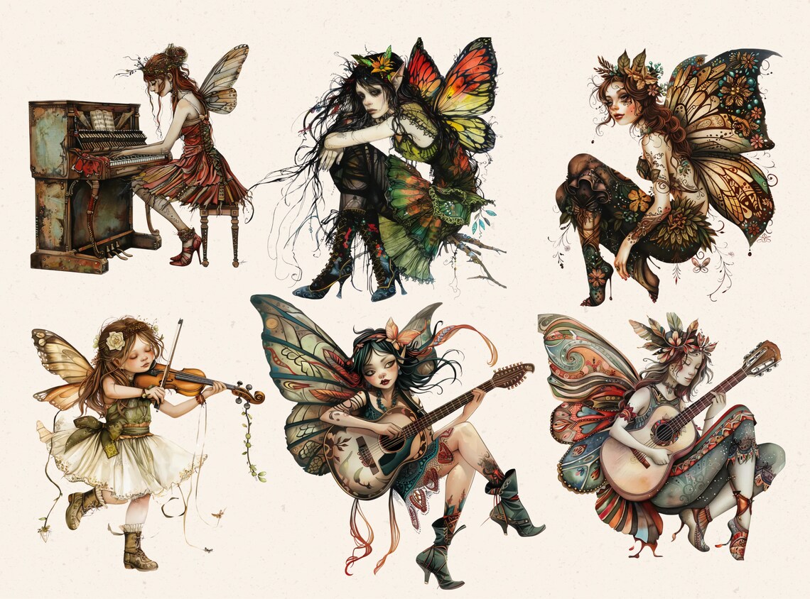 Rock Star Clipart, Rock Fairies Clipart, Rock Band Clipart, Musical ...