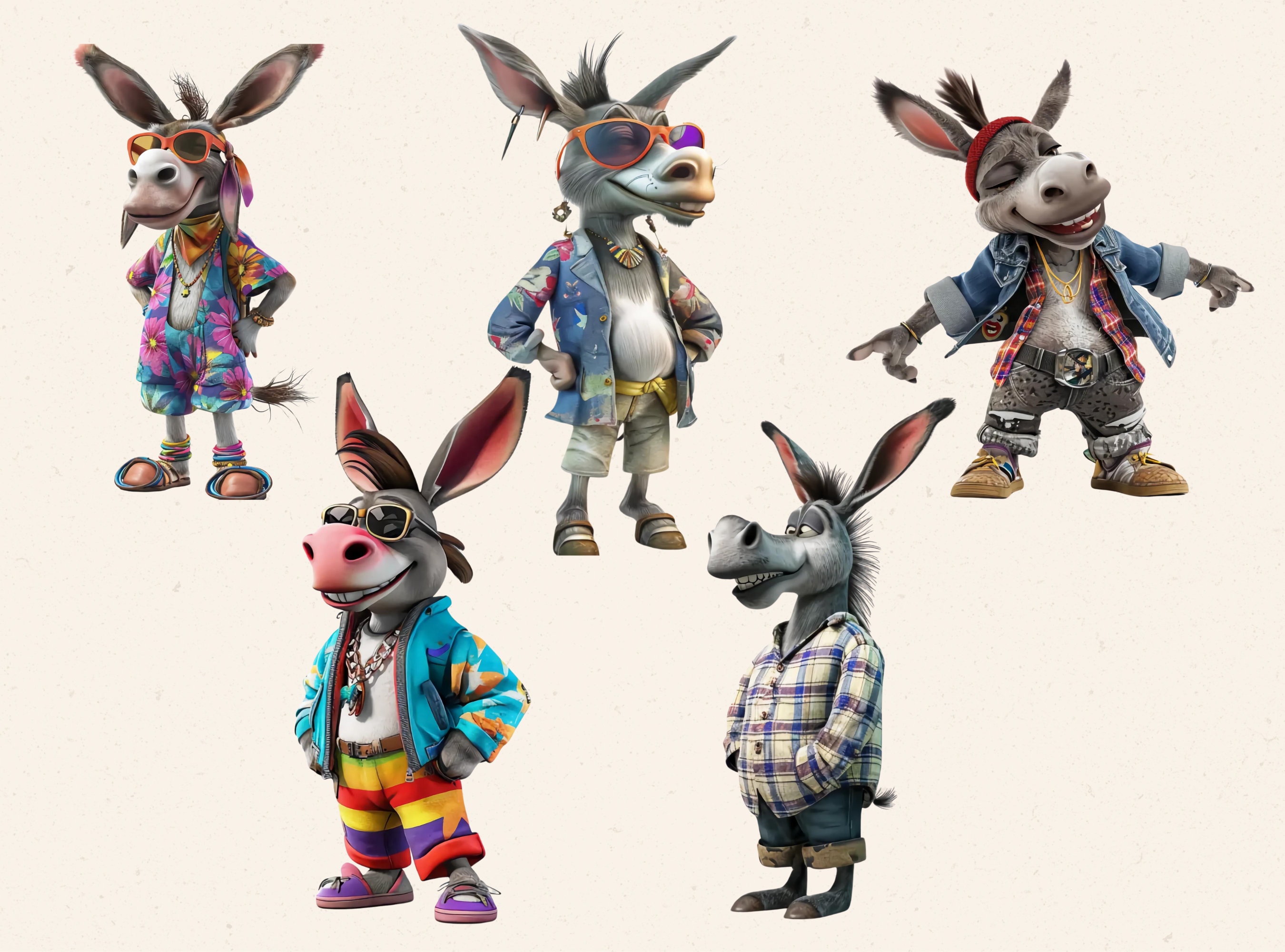 Funny Donkey Clipart, Bad Donkey Png, Cartoon Donkey Png, Digital ...