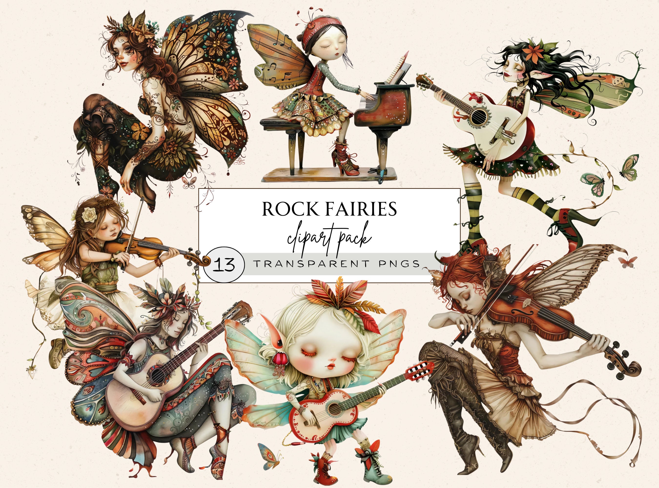 Rock Star Clipart, Rock Fairies Clipart, Rock Band Clipart, Musical ...