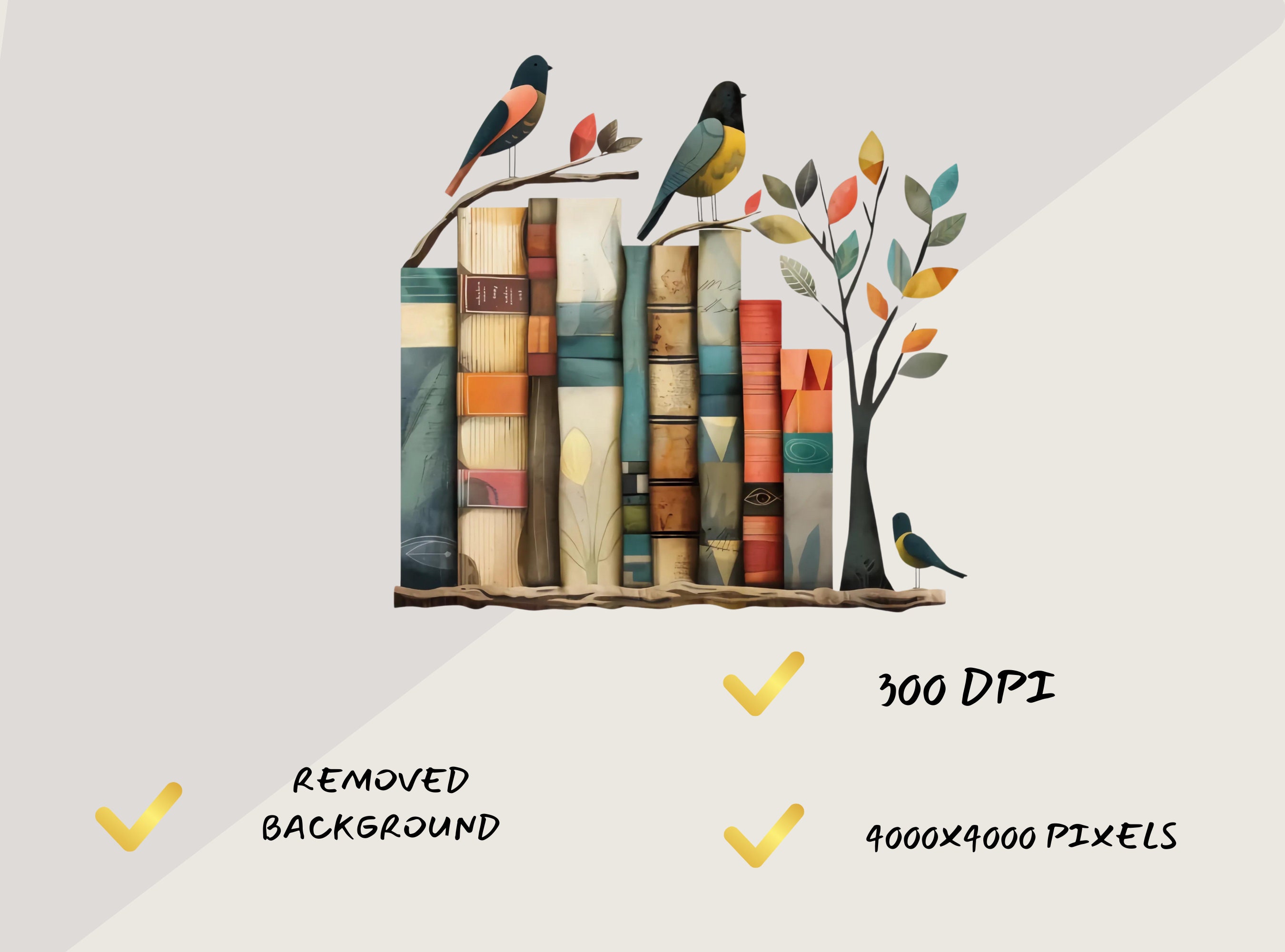 Book Border Clipart, Clipart of Bookshelf, Booklover Clipart, Surreal ...